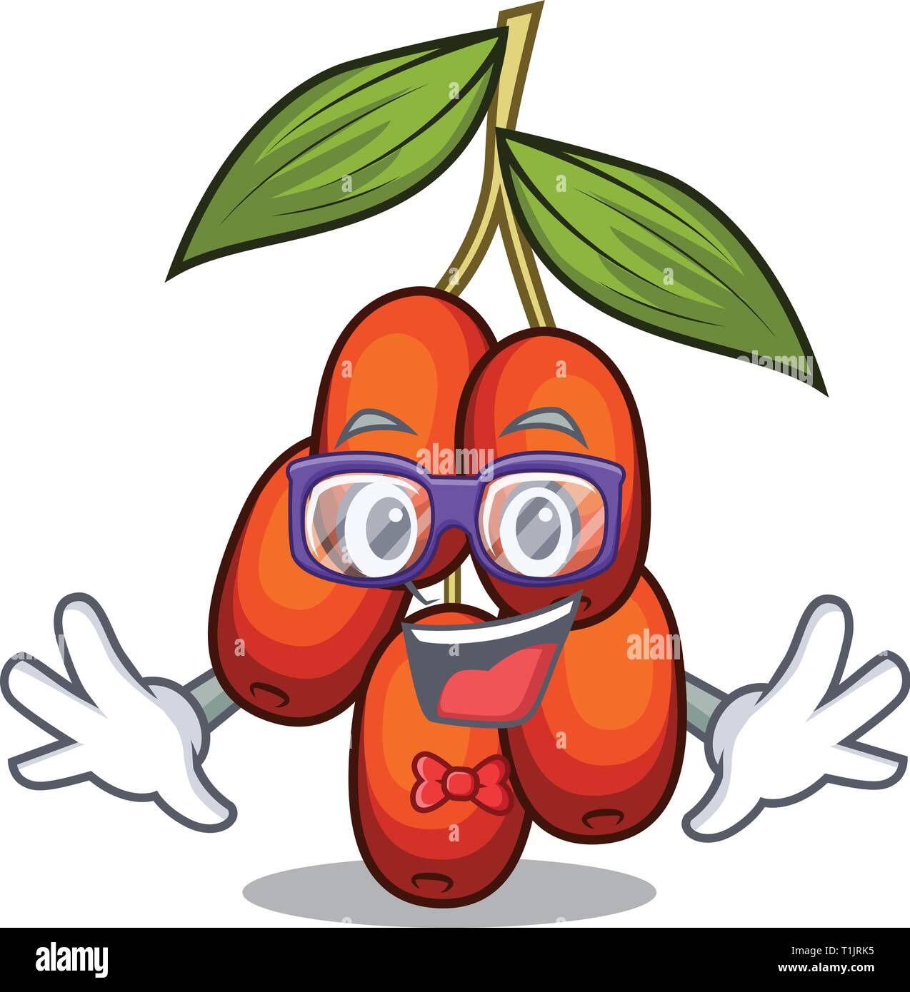 Geek jujube fruit isolated with the cartoon vector illustration Stock ...
