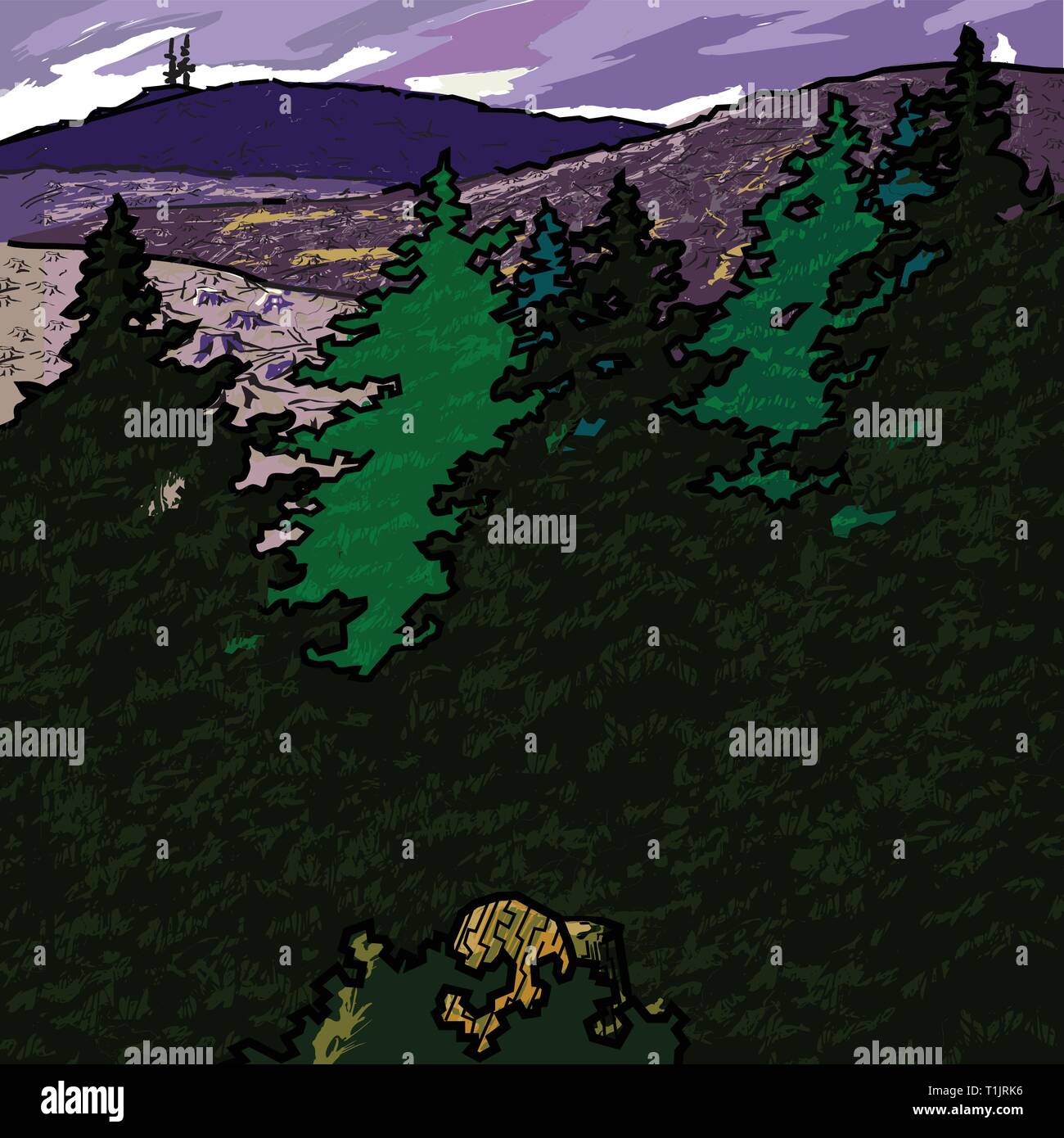 Forest region Stock Vector Images - Alamy