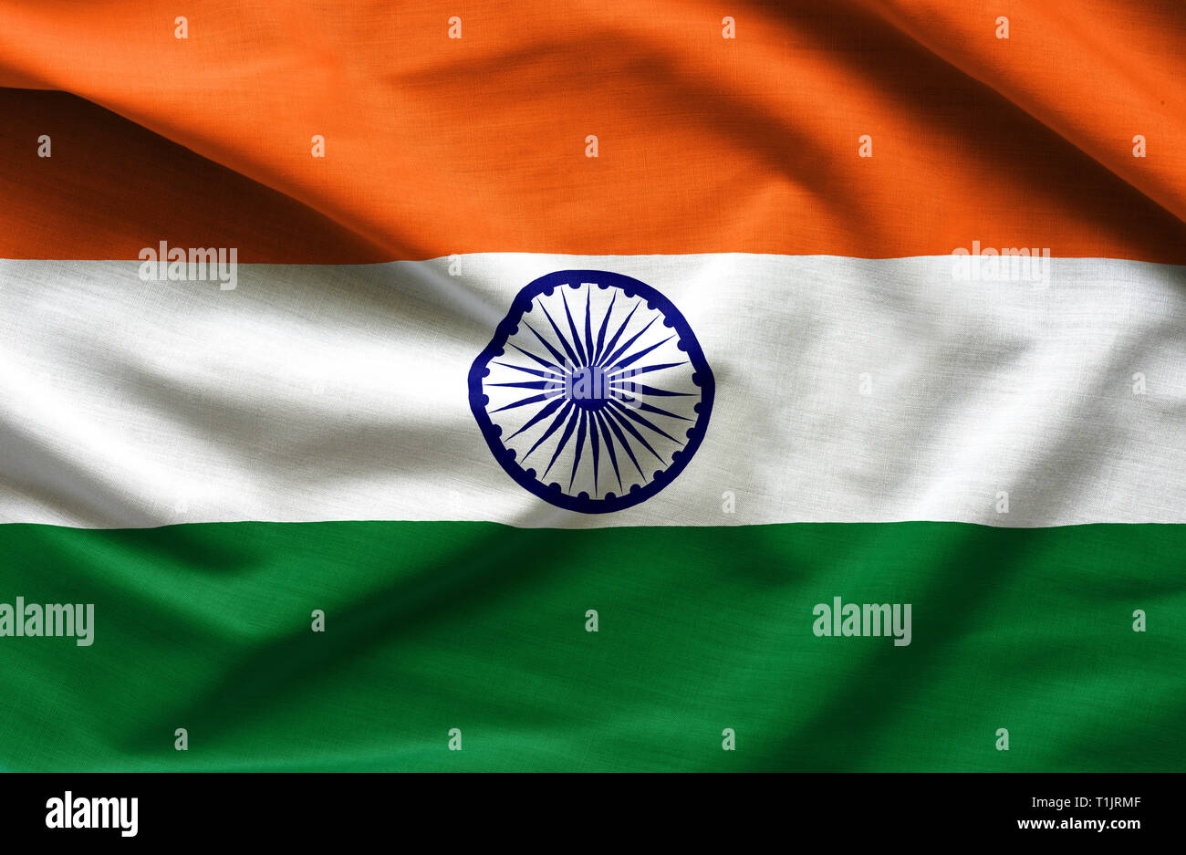 Waving indian national flag hi-res stock photography and images - Alamy