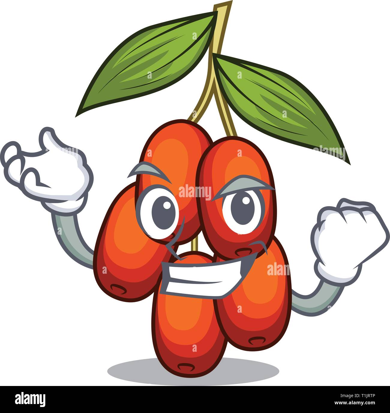 Successful jujube fruit isolated with the cartoon vector illustration ...