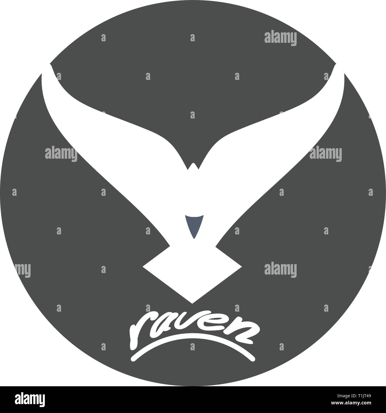 Raven bird vector vectors hi-res stock photography and images - Alamy