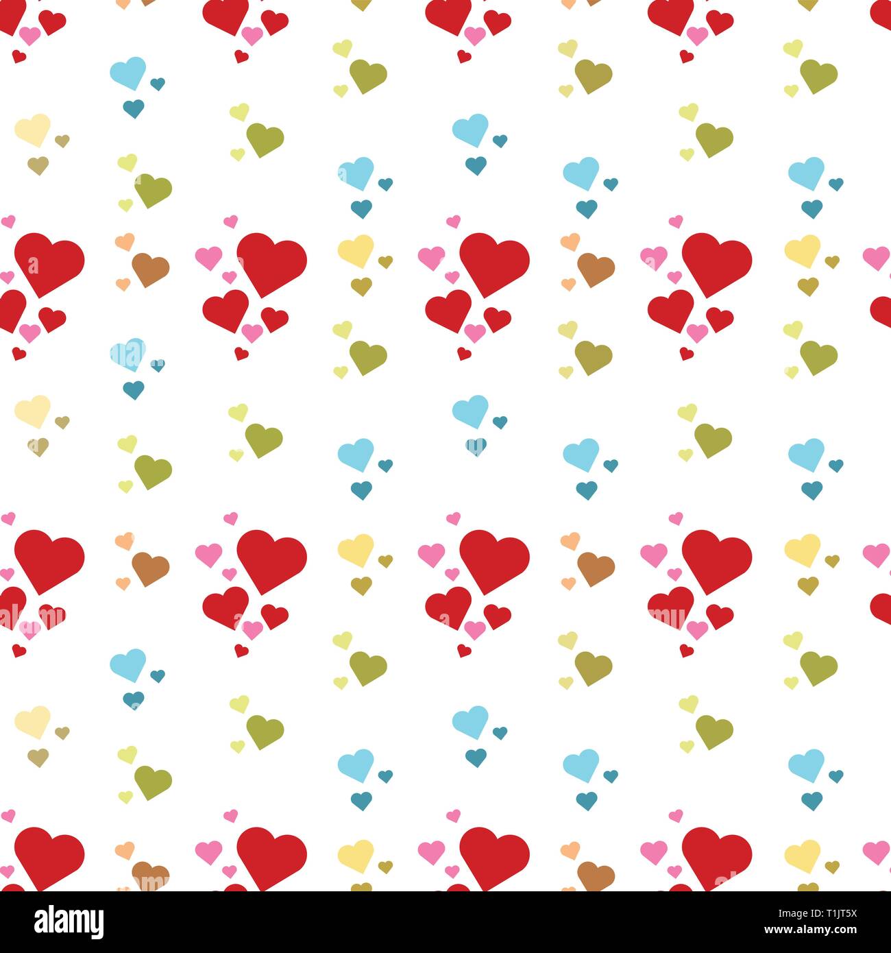 Heart shapes pattern combination in groups & combinations making ...