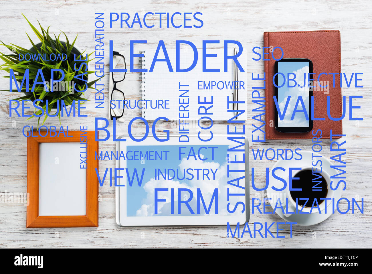 Modern workplace concept Stock Photo - Alamy