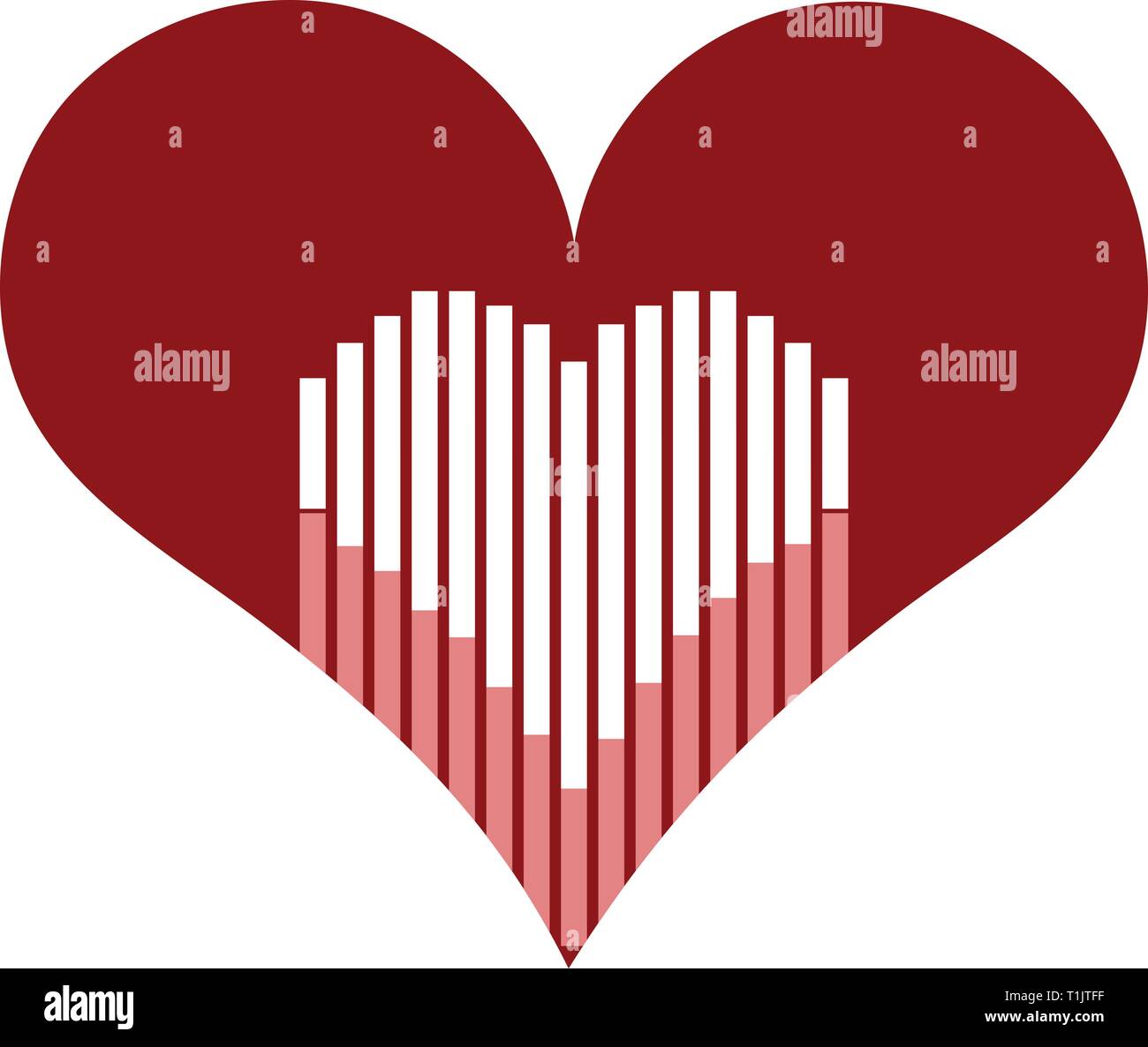 Heart shaped graph inside of a heart Stock Vector Image & Art - Alamy