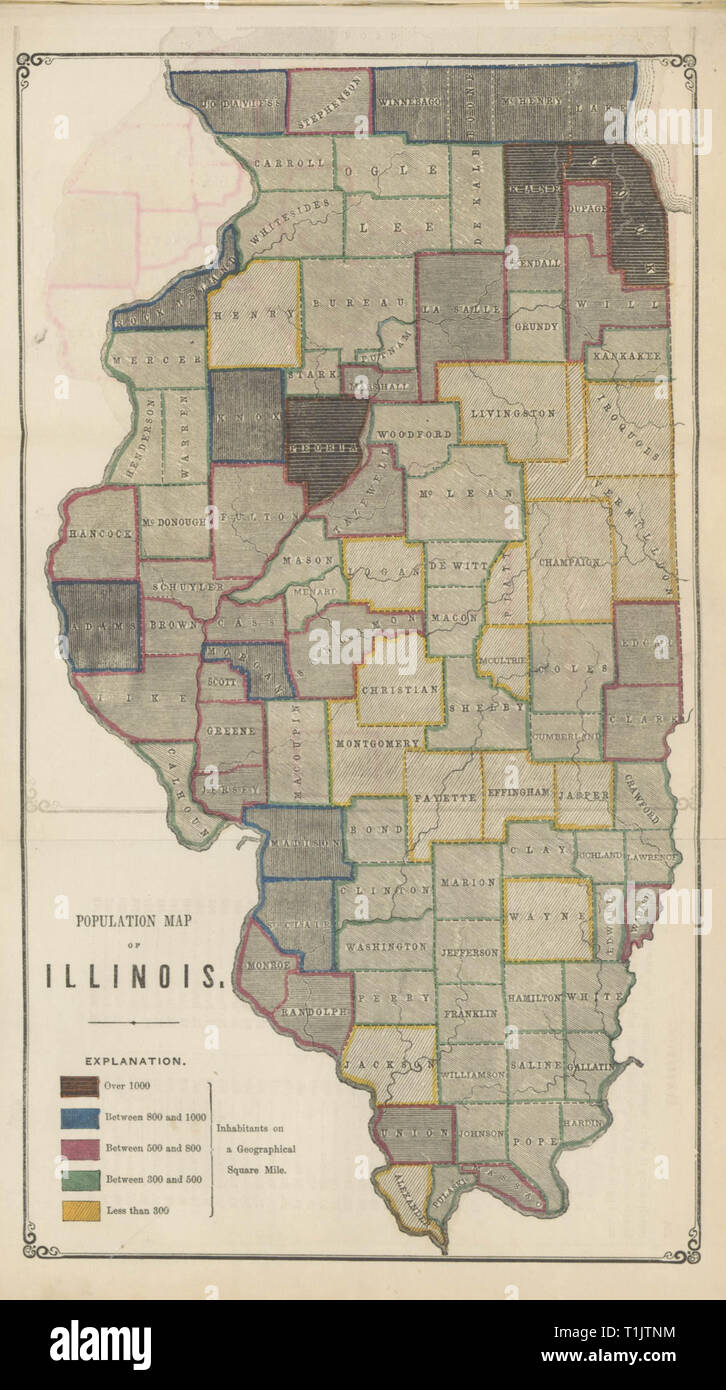 Illinois as it is its history geography Stock Photo - Alamy
