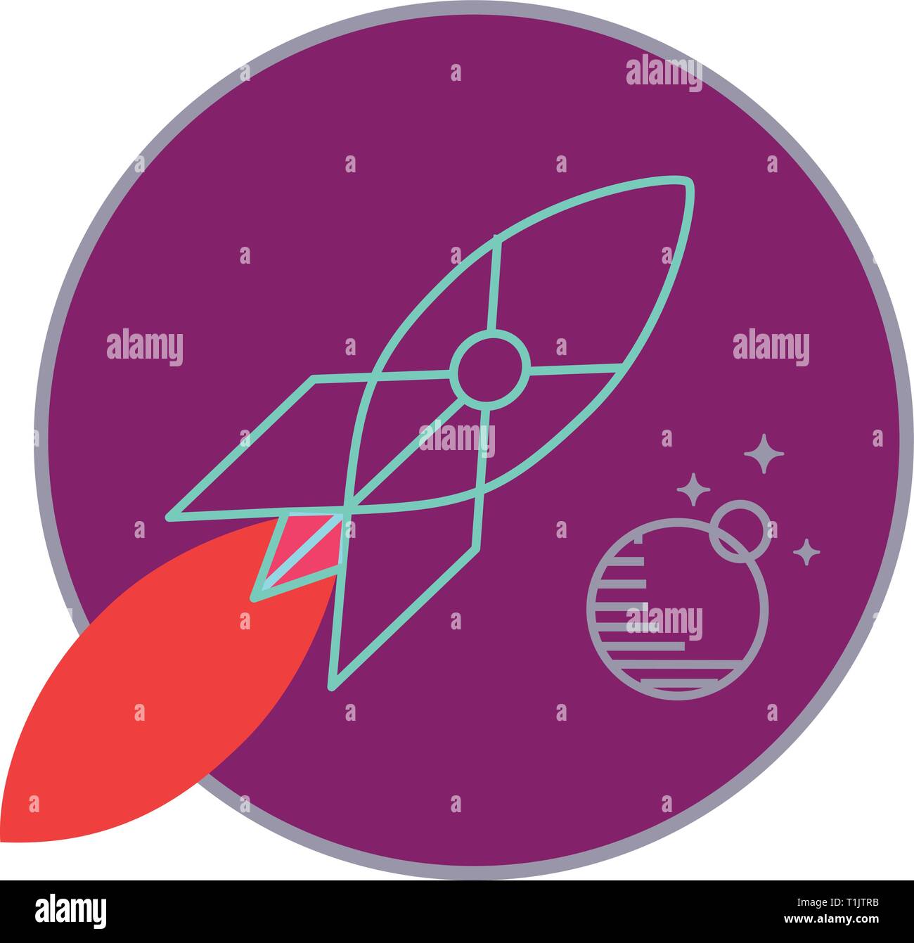 On rocket stars line Stock Vector Images - Alamy