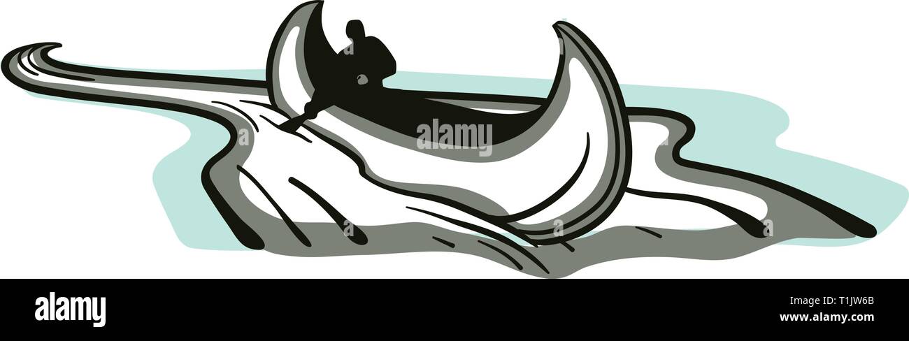 Paddling kayak Cut Out Stock Images & Pictures - Alamy