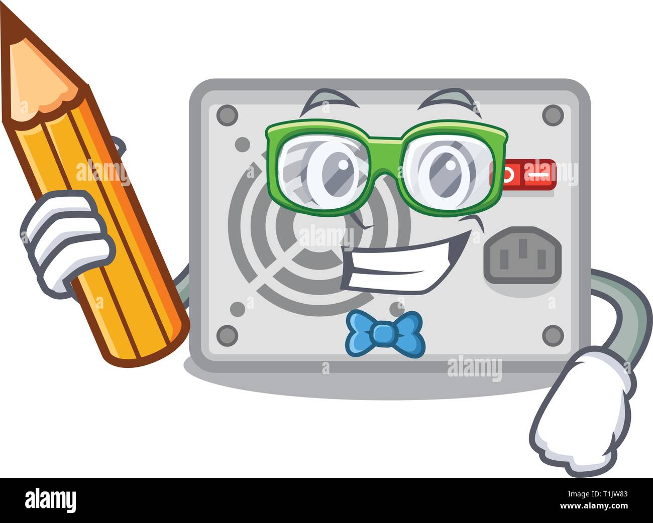 Student power supply in the shape characters vector illustration Stock ...