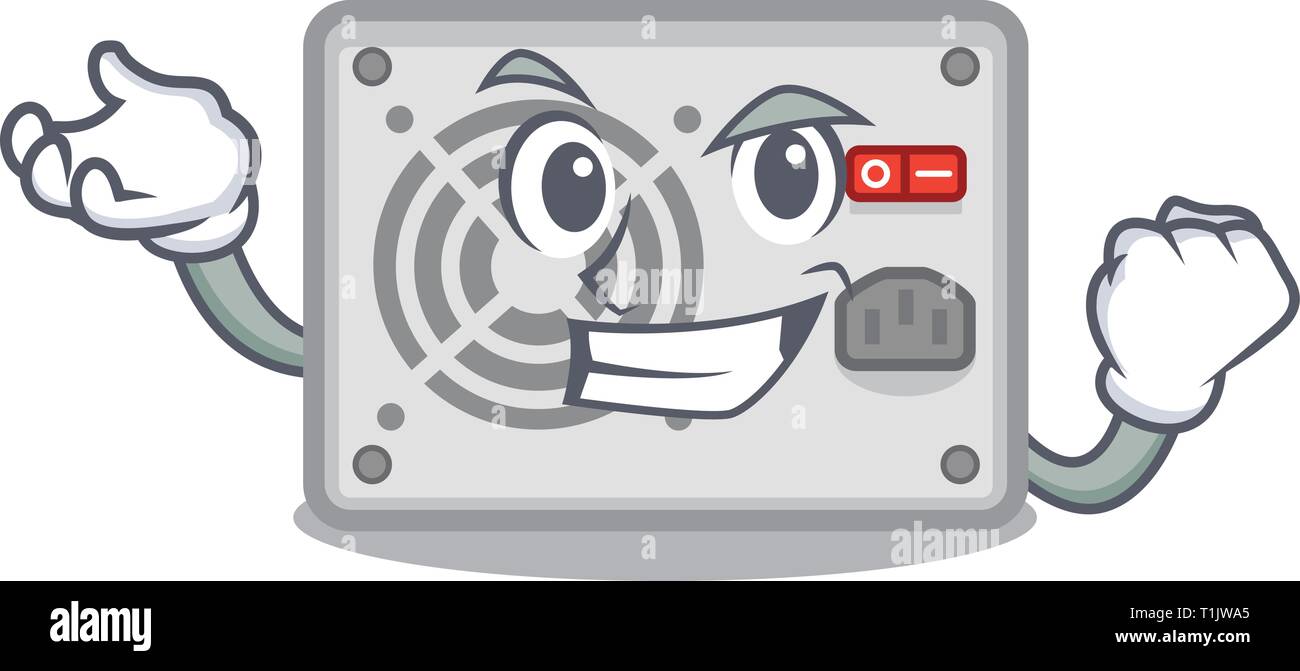 Successful power supply in the shape characters vector illustration ...