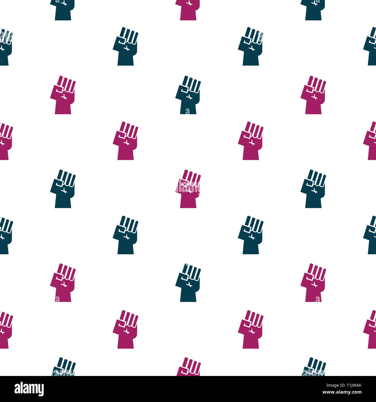 Raised fist power female Stock Vector Images - Alamy