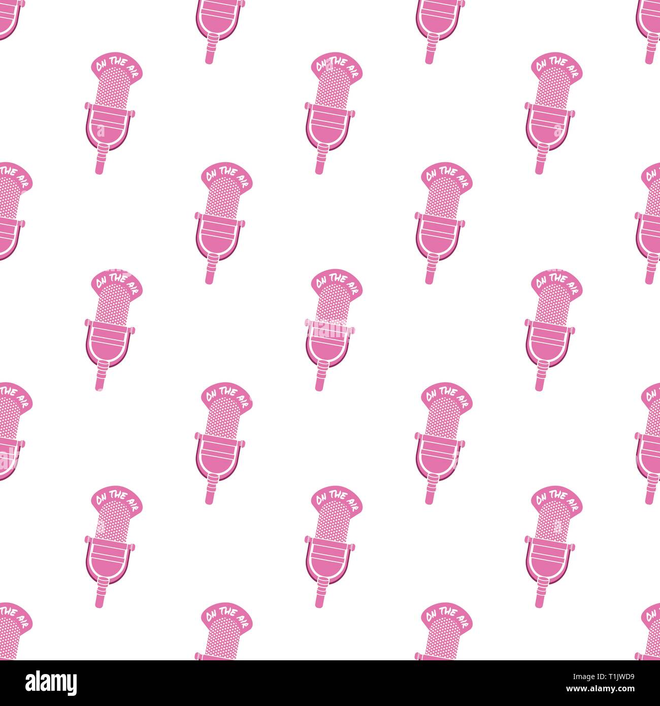 Old vintage microphone pattern Stock Vector Image & Art - Alamy