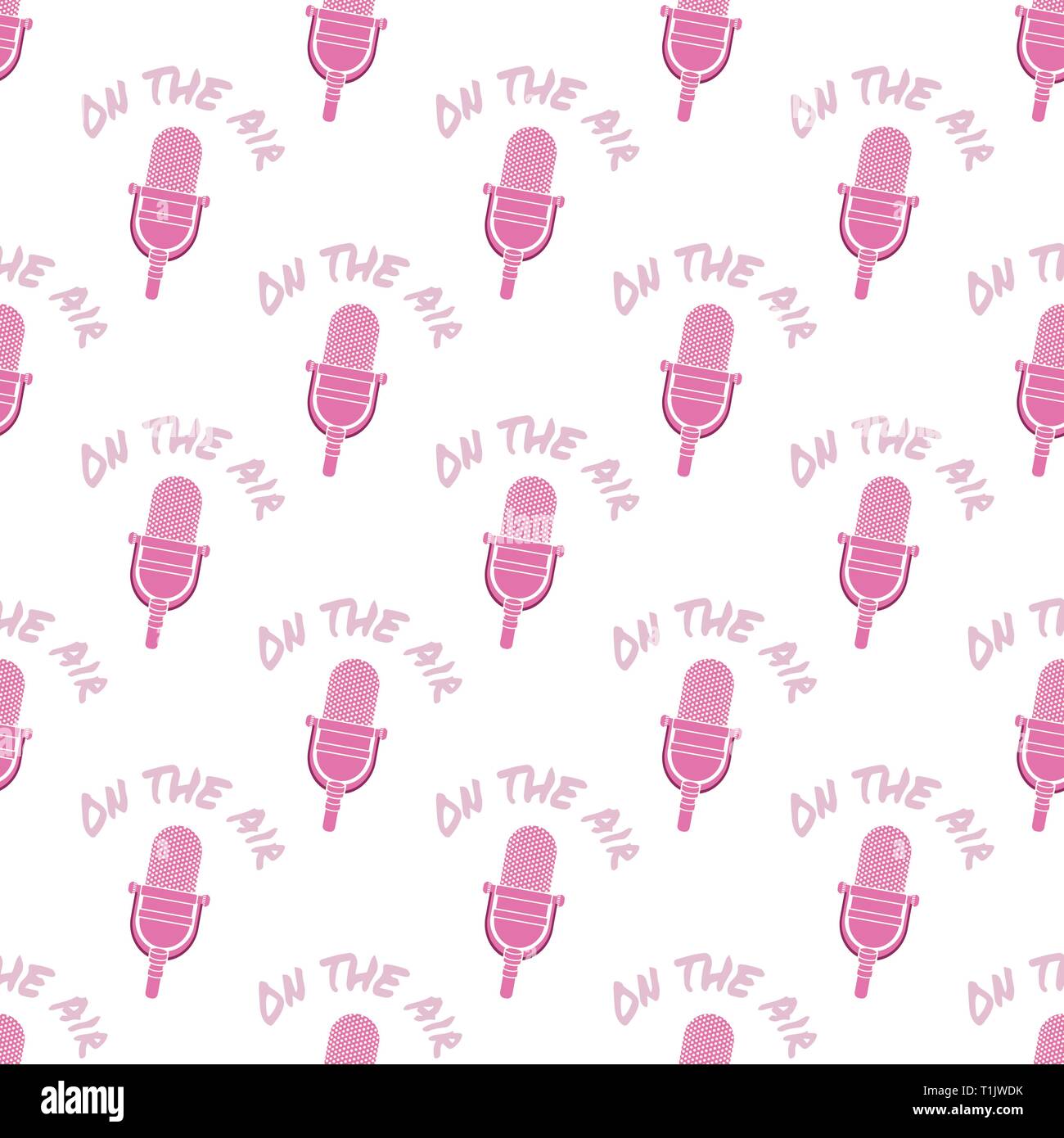 Old vintage microphone pattern Stock Vector Image & Art - Alamy