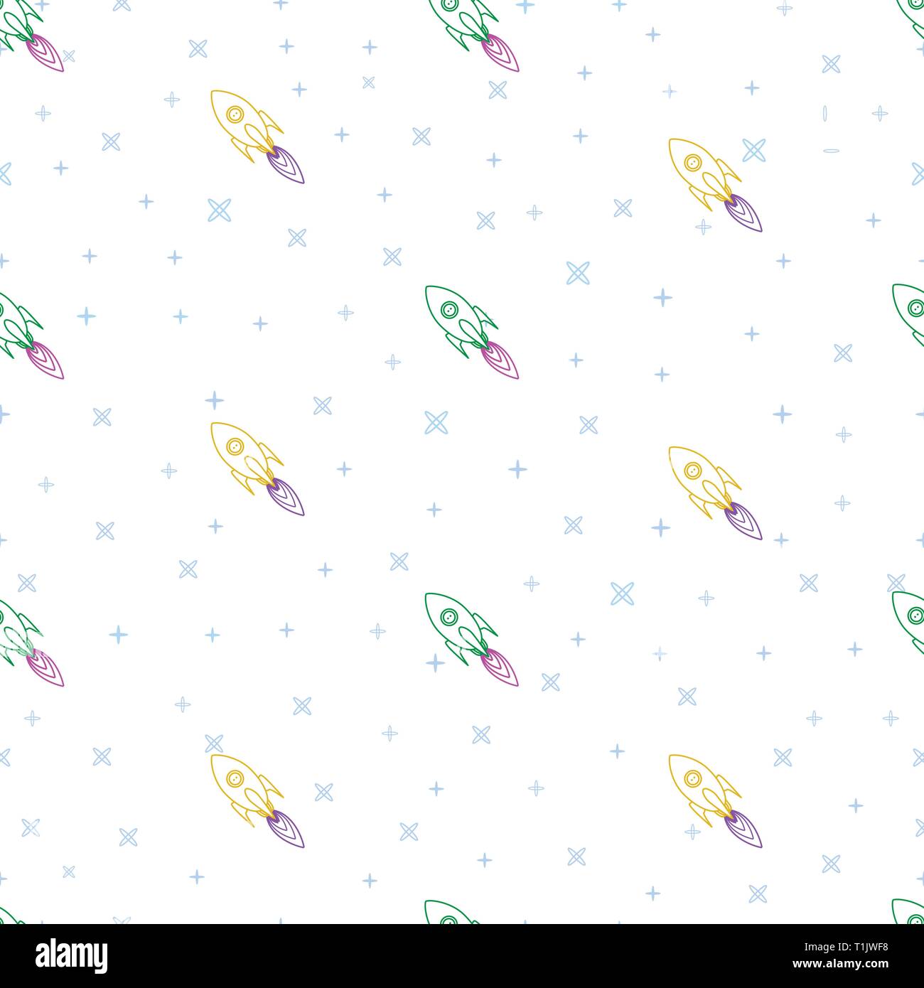 Lightened wallpaper, texture background of rocketships Stock Vector ...