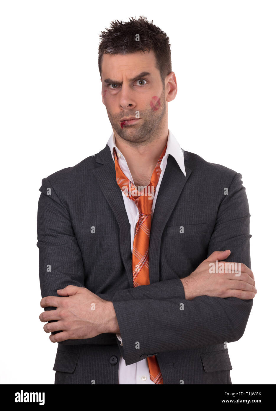 Man with bleeding lip hi-res stock photography and images - Alamy