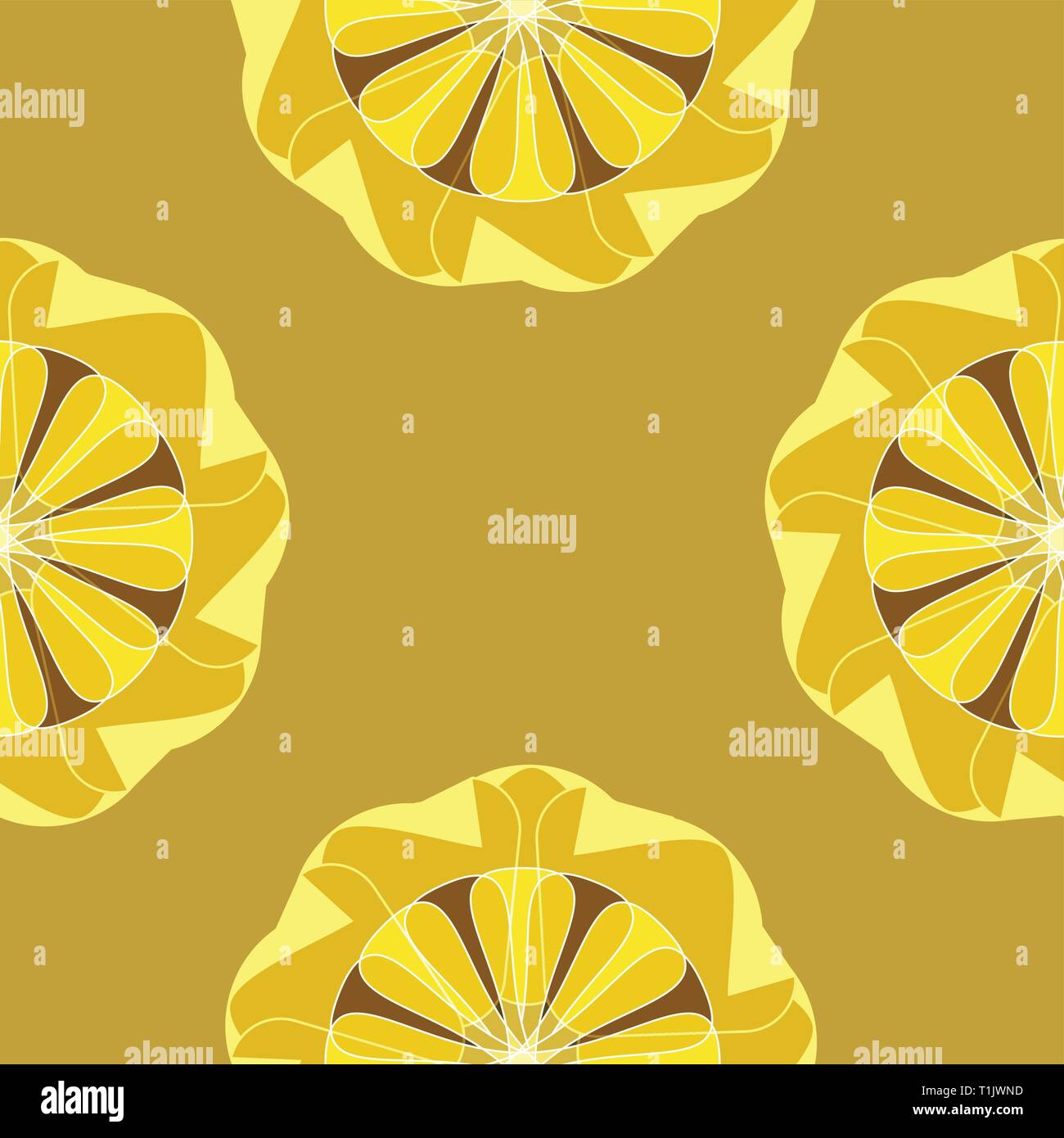 Circle, flower, diamond tile print pattern with overlapping shapes ...