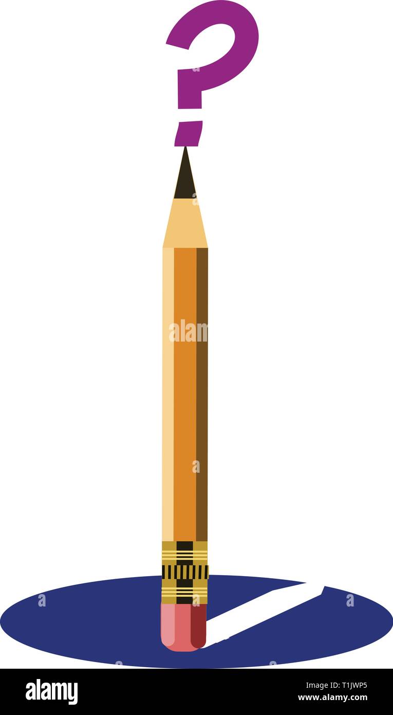 Color pencil question mark Stock Vector Images - Alamy