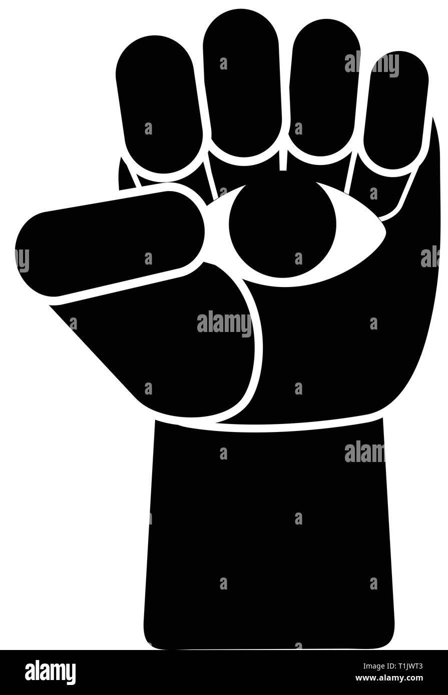 Red fist concept Stock Vector Images - Alamy