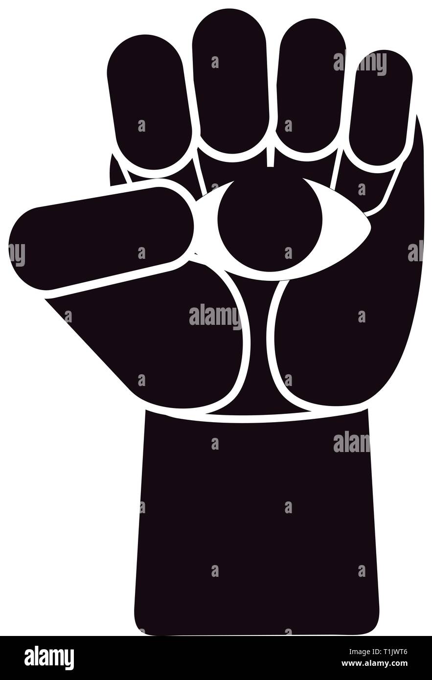 Red fist concept Stock Vector Images - Alamy