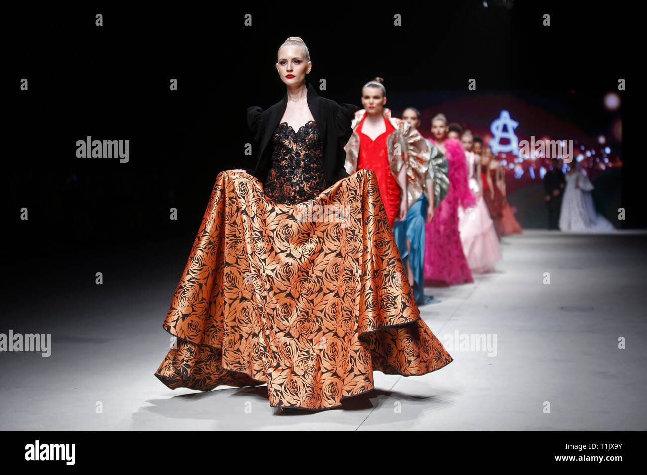 Models present creations lebanese designer hi-res stock photography and ...