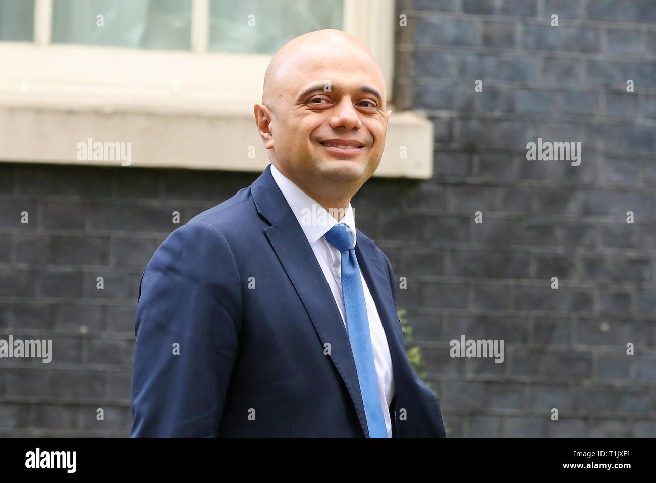 Sajid Javid - Home Secretary seen departing from No 10 Downing Street ...