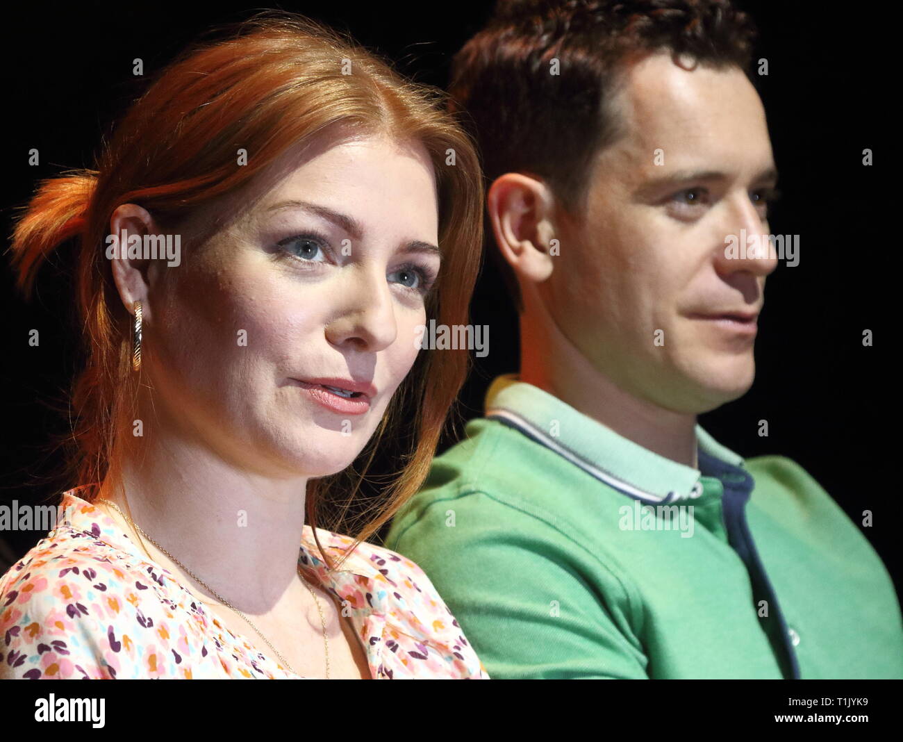 Laura Pitt-Pulford as Sheryl and Gabriel Vick as Richard at a photocall ...
