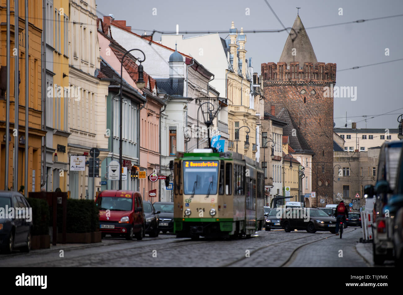 Brandenburg An Der Havel, Germany. 25th Mar, 2019. A tram line 2 ...