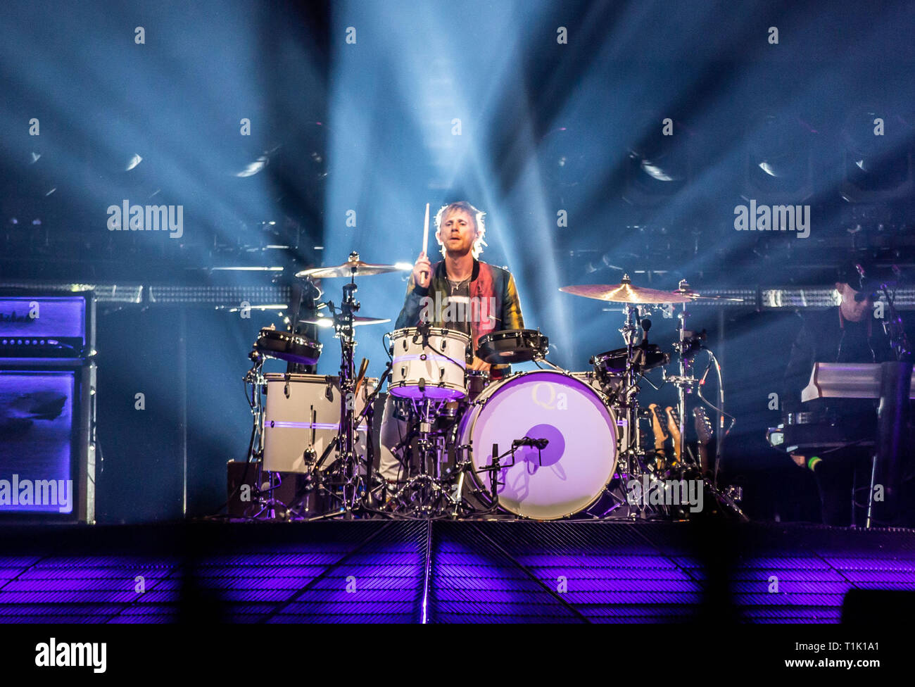 Atlanta, Georgia, USA. 26th Mar 2019. Dominic Howard of Muse performs ...