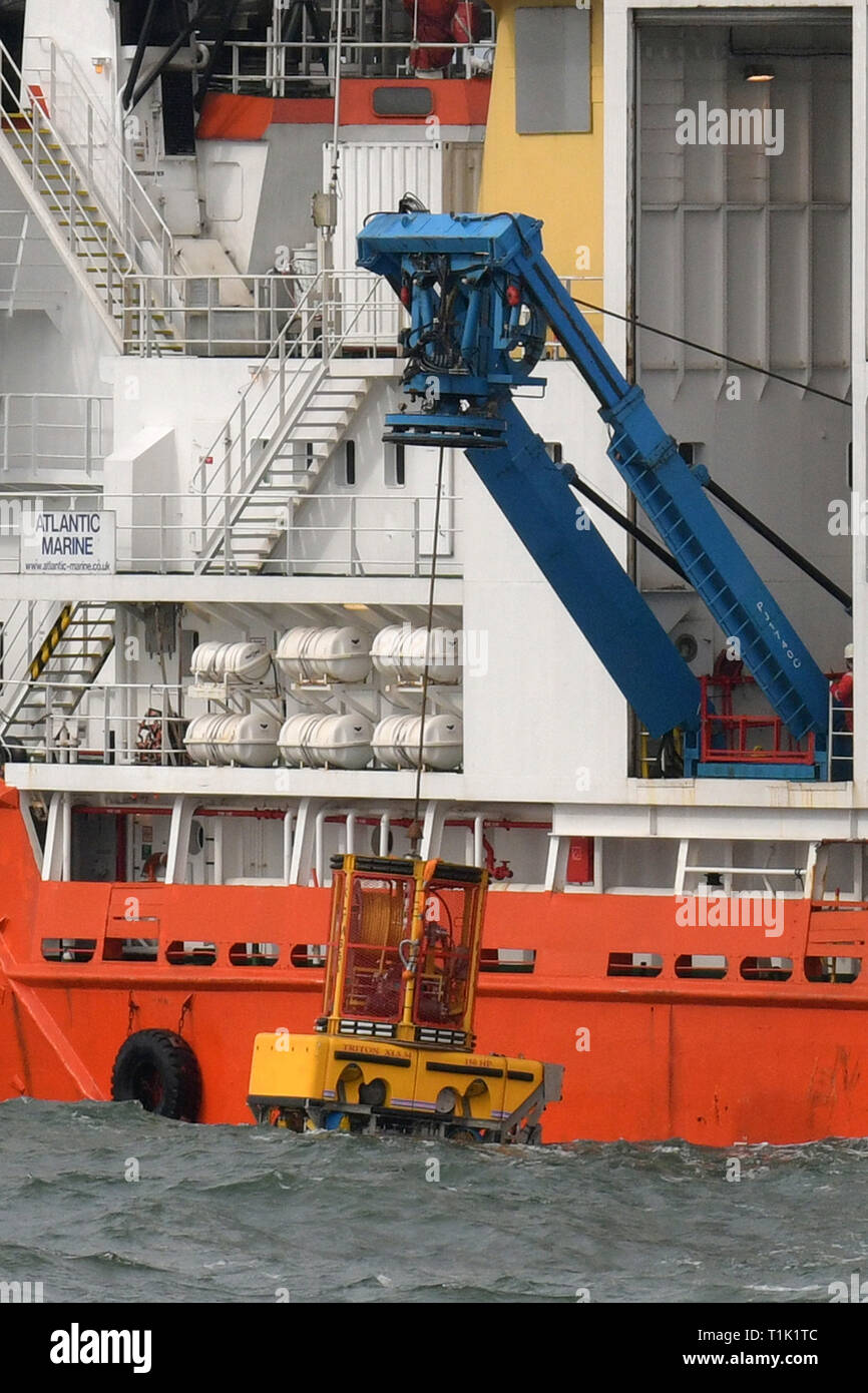 Niedersachsen, Germany. 26th Mar, 2019. The salvage ship "Atlantic ...