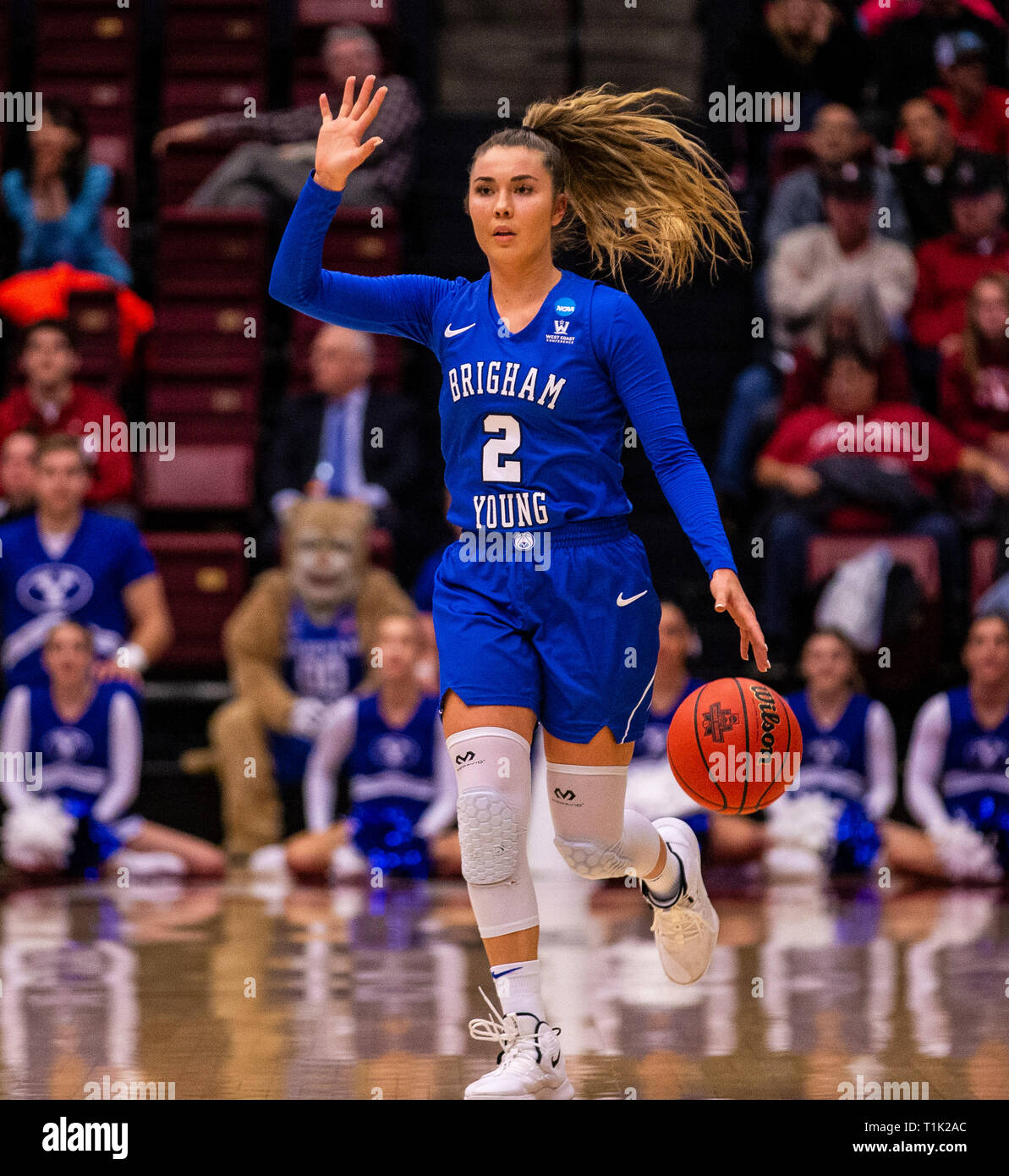Stanford, CA, USA. 25th Mar, 2019. A. CAPTION CORRECTION BYU guard ...