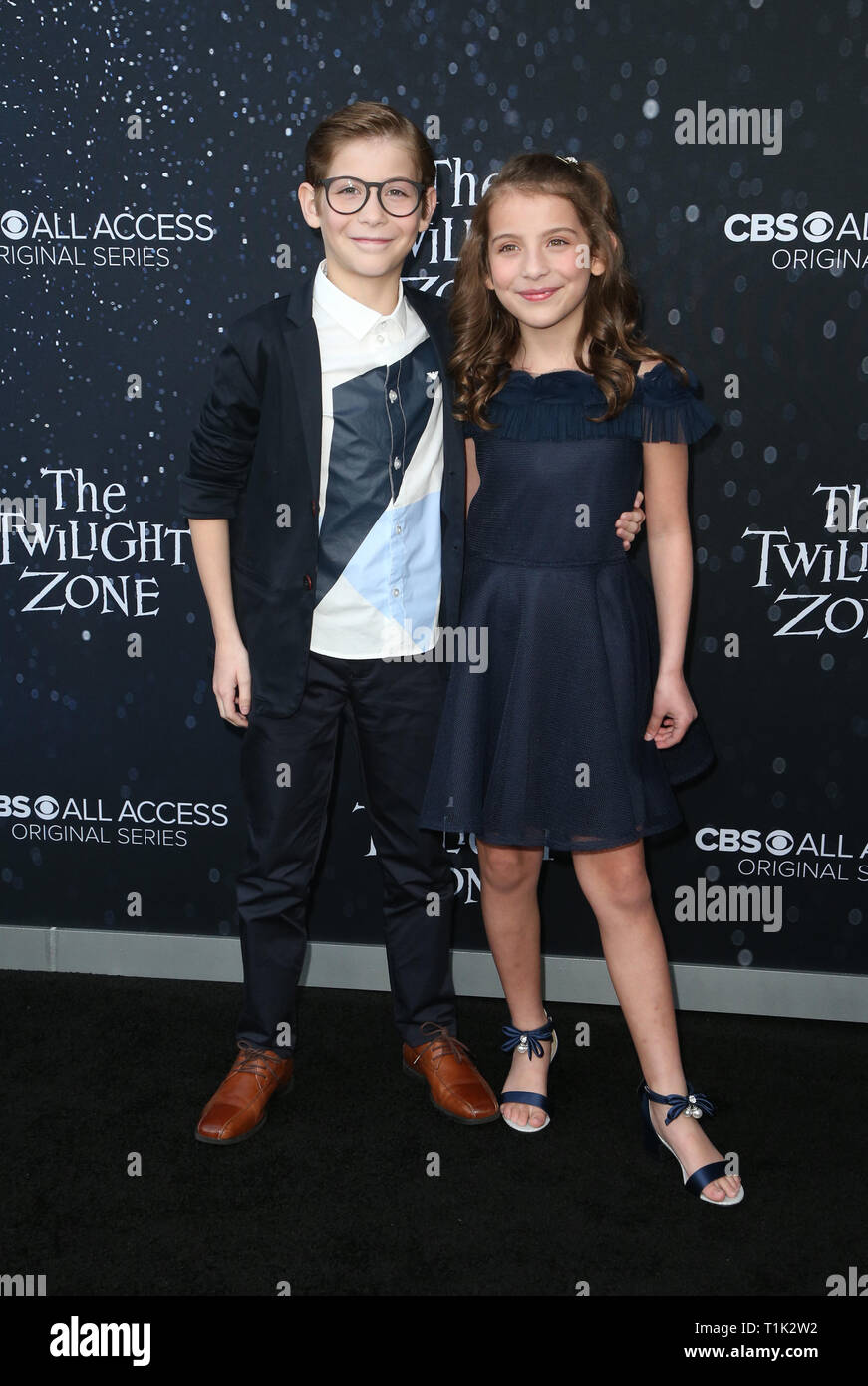 Los Angeles, USA. 26th Mar 2019. Jacob Tremblay, Erica Tremblay ...