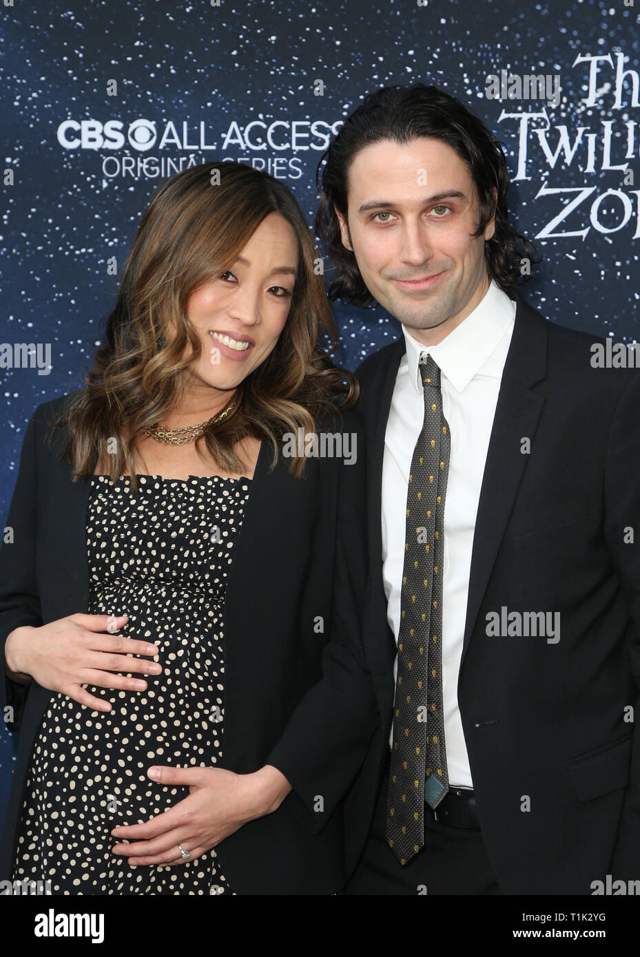Los Angeles, USA. 26th Mar 2019. Audrey Chon, Jason LaVeris, arrives at ...
