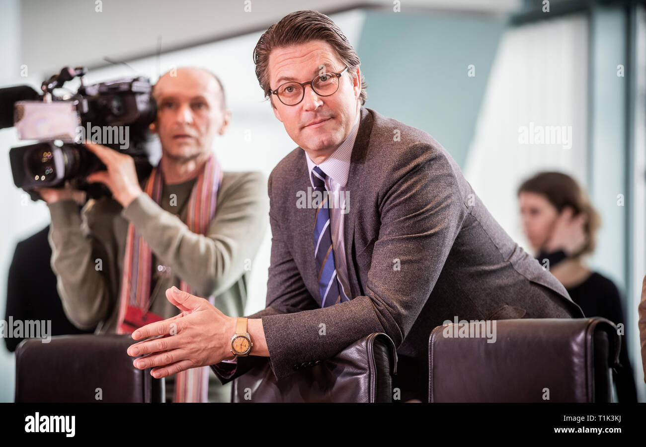 Berlin, Germany. 27th Mar, 2019. Andreas Scheuer (CSU), Federal ...
