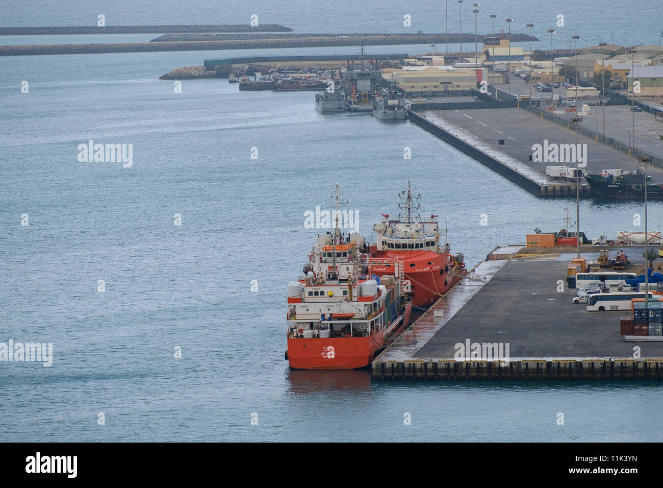 Abu Dhabi, UAE. 27th Mar 2019. Rooftop View of Zayed Port Bay Area Abu ...