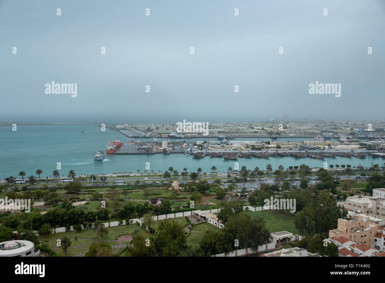 Abu Dhabi, UAE. 27th Mar 2019. Rooftop View of Zayed Port Bay Area Abu ...