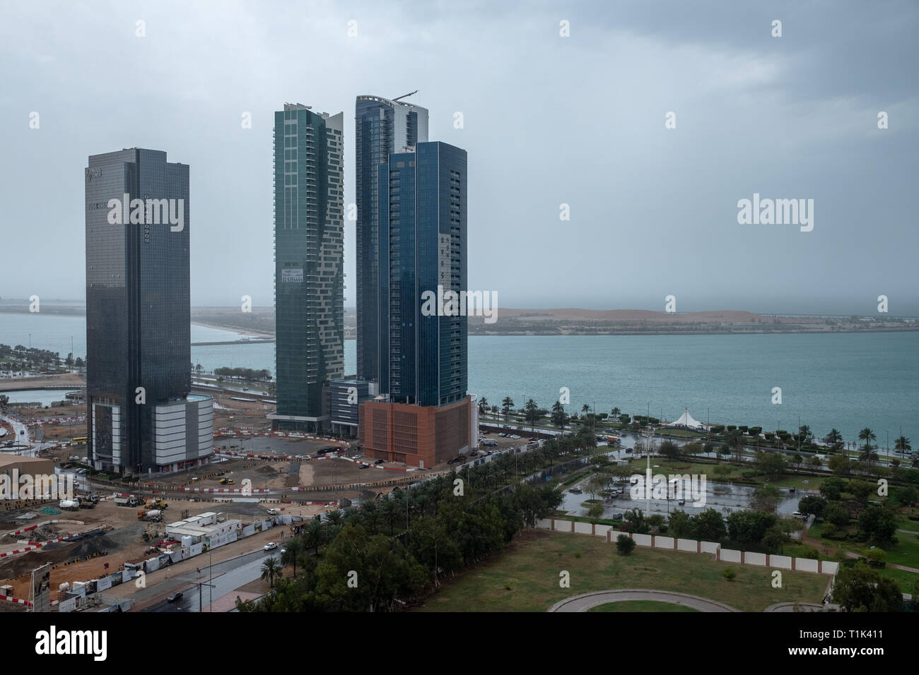 Abu Dhabi, UAE. 27th Mar 2019. Roof top View of Zayed Port Bay Area Abu ...