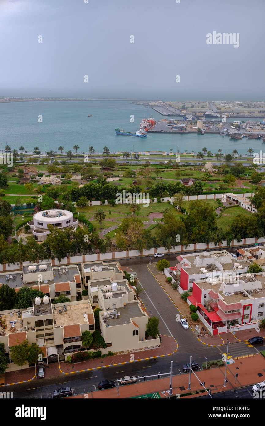 Abu Dhabi, UAE. 27th Mar 2019. Rooftop View of Zayed Port Bay Area Abu ...