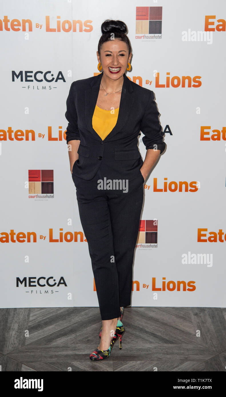 London, UK. Hayley Tamaddon at the Eaten By Lions film premiere, London ...