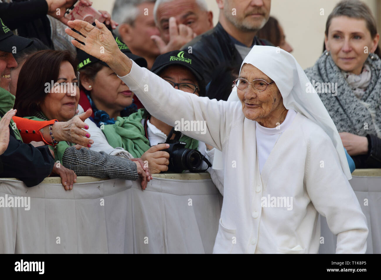 Vatican City, Holy See. 27th Mar, 2019. 85 years old sister MARIA ...