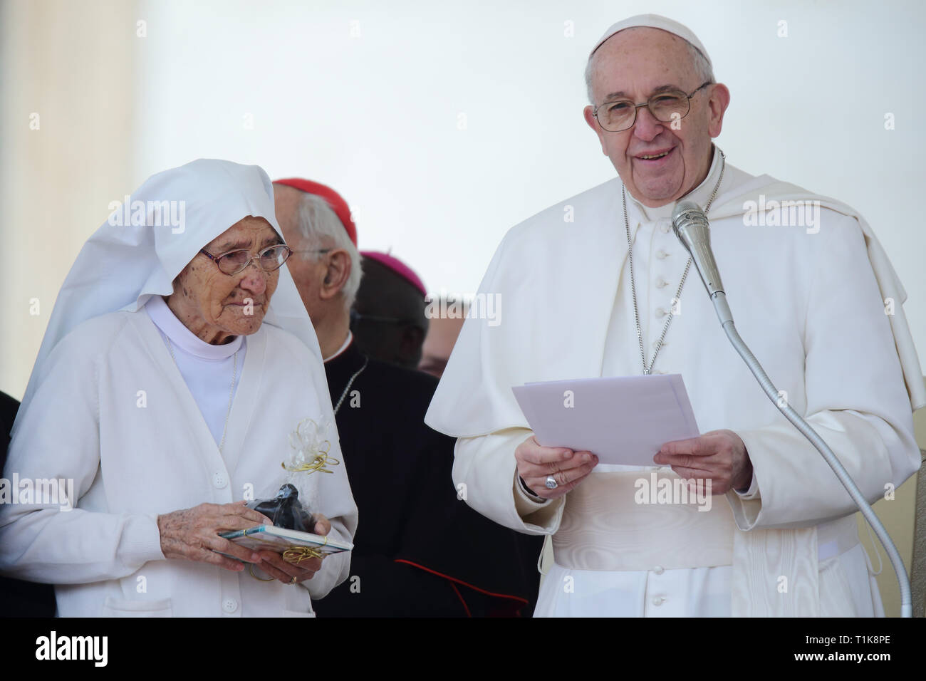 Vatican City, Holy See. 27th Mar, 2019. POPE FRANCIS present 85 years ...