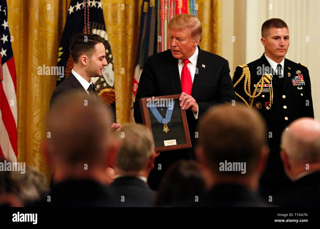 United States President Donald J. Trump presents a posthumous Medal of ...