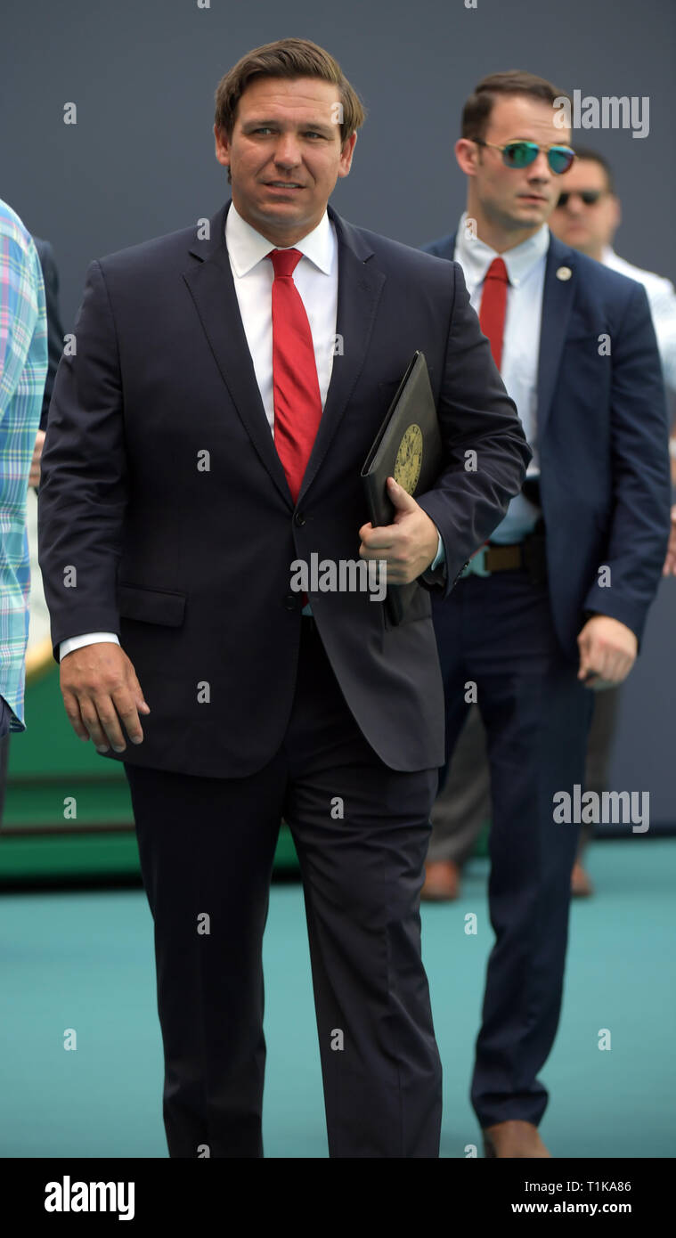 Miami Gardens, Florida, USA. 27th Mar 2019. Governor of Florida Ron ...
