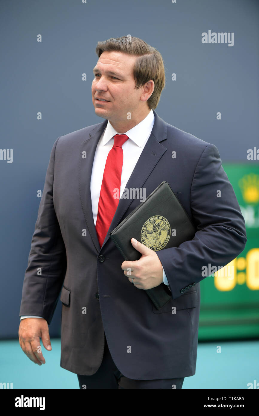 MIAMI GARDENS, FLORIDA - MARCH 27: Governor of Florida Ron DeSantis ...