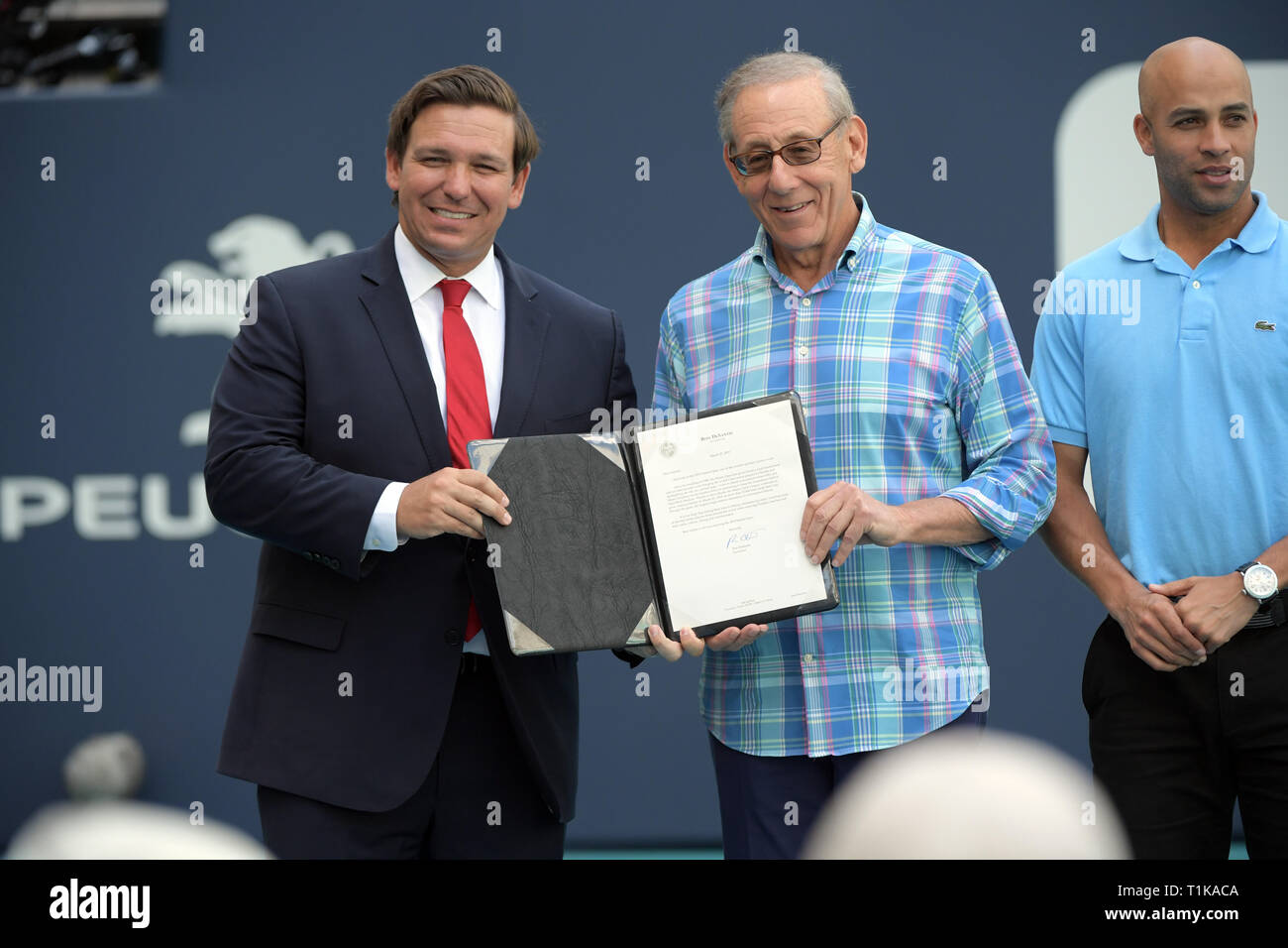 MIAMI GARDENS, FLORIDA - MARCH 27: Governor of Florida Ron DeSantis ...