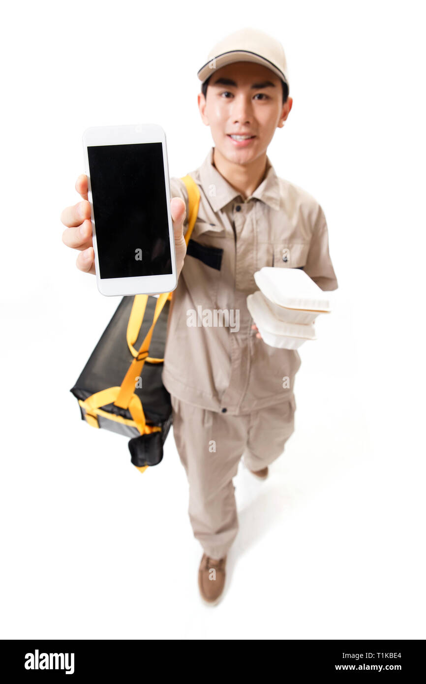 Mobile delivery service online Cut Out Stock Images & Pictures - Alamy