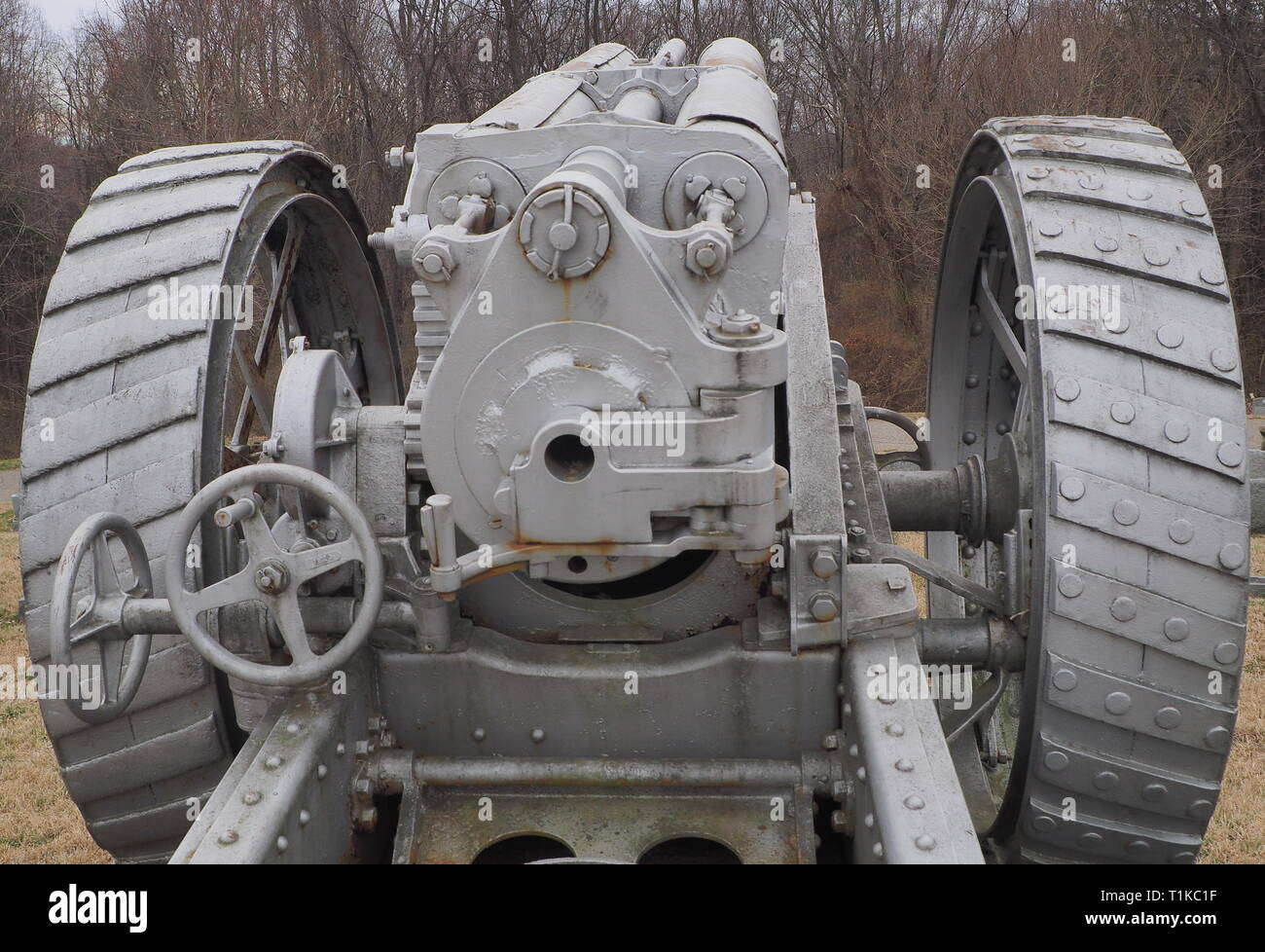 Rear breech view of the BL60 British WW1 Howitzer Stock Photo - Alamy