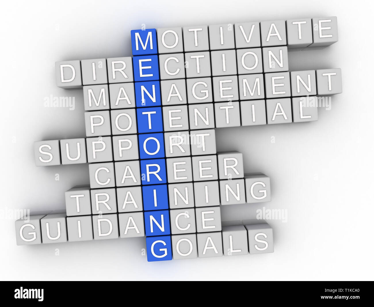 3d Mentoring word cloud concept - Illustration Stock Photo - Alamy