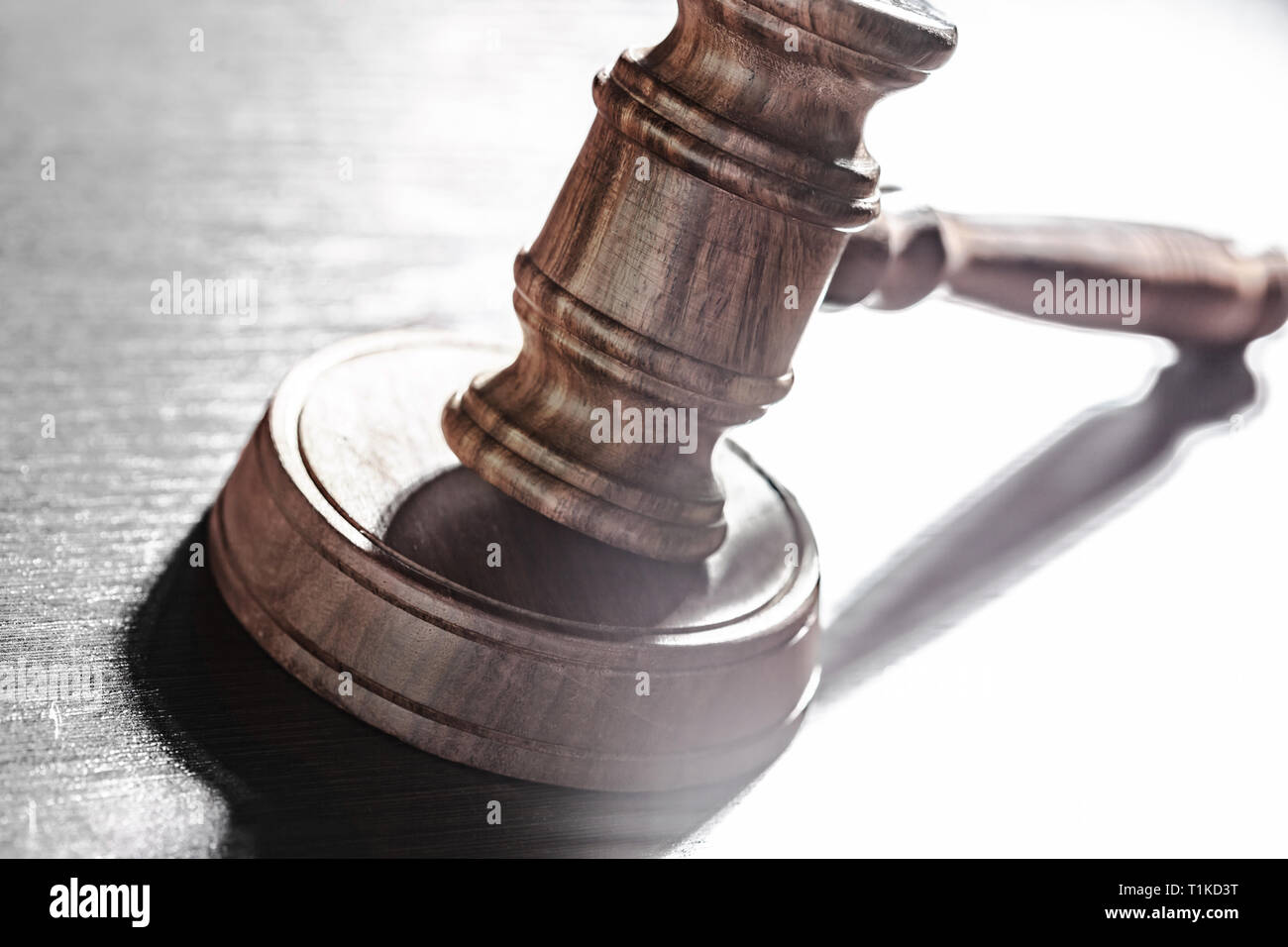 Judge's Gavel over black background Stock Photo - Alamy