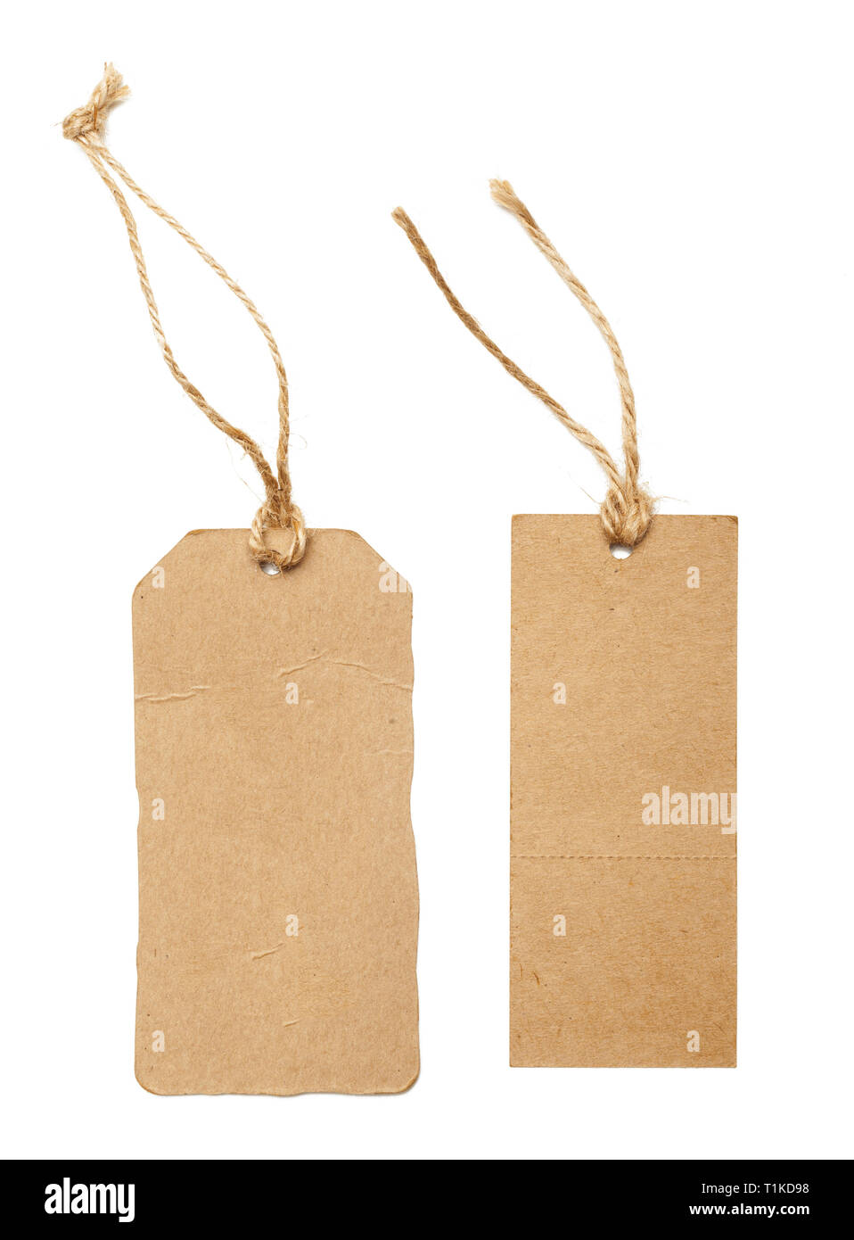 Empty shopping tag template. Isolated on white Stock Photo - Alamy