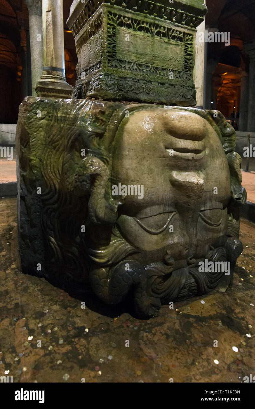 Basilica cistern istanbul medusa hi-res stock photography and images ...