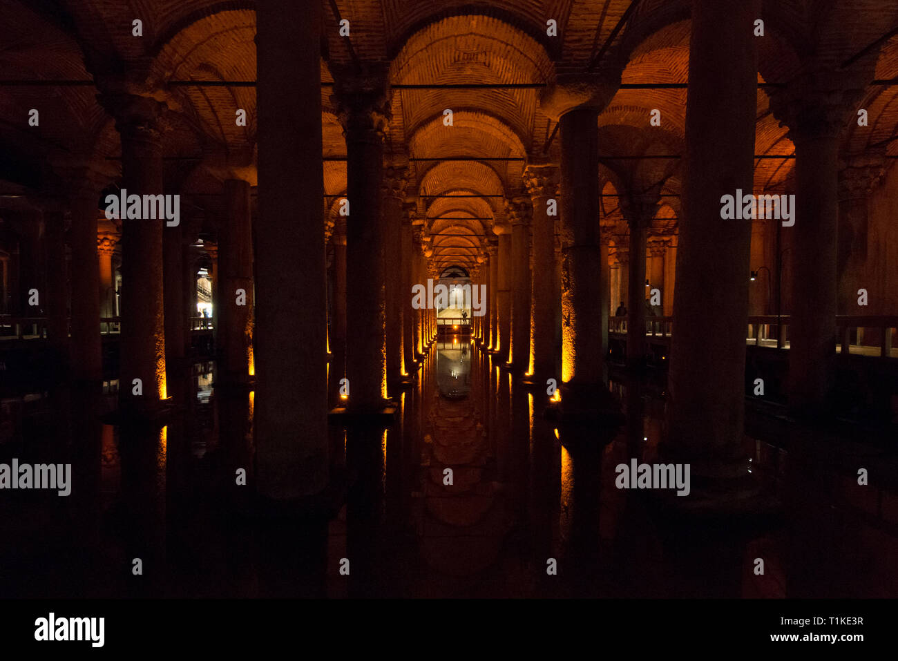 The Basilica Cistern in Istanbul is an old underground water reservoir ...
